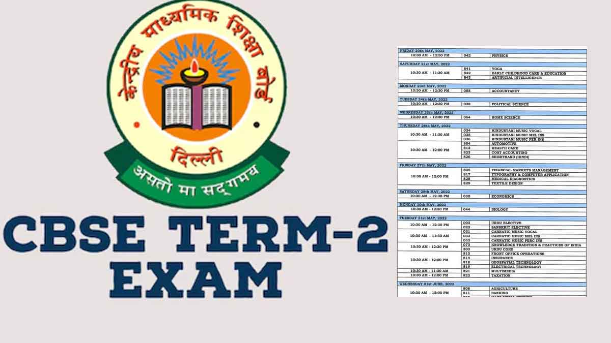 CBSE 10th or 12th Exam Schedule: सीबीएसई ने जारी की 10वीं 12वीं टर्म 2 ...